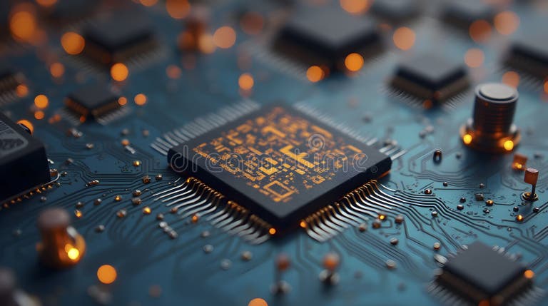 Qr Code Built from Miniature Computer Chips, AI Generated Image Stock ...