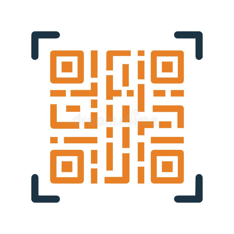 Qr-code Bar-code Icon, Digital Technology / Blue Color Stock Vector ...