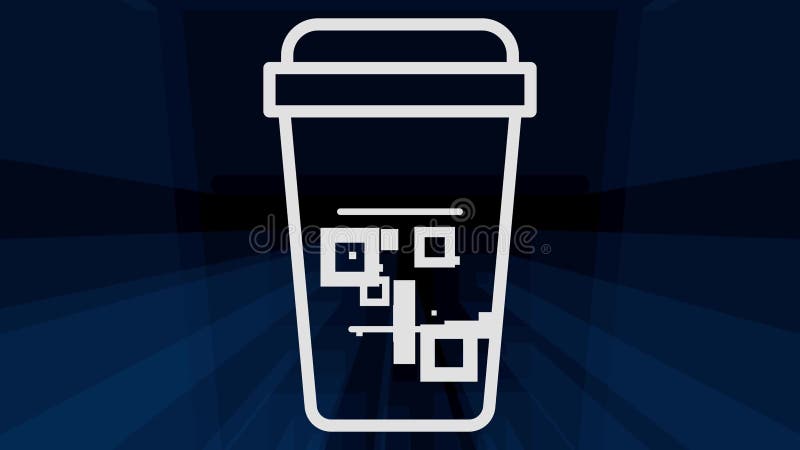 QR Code on Coffee Cup stock video. Video of advertisement - 164407099