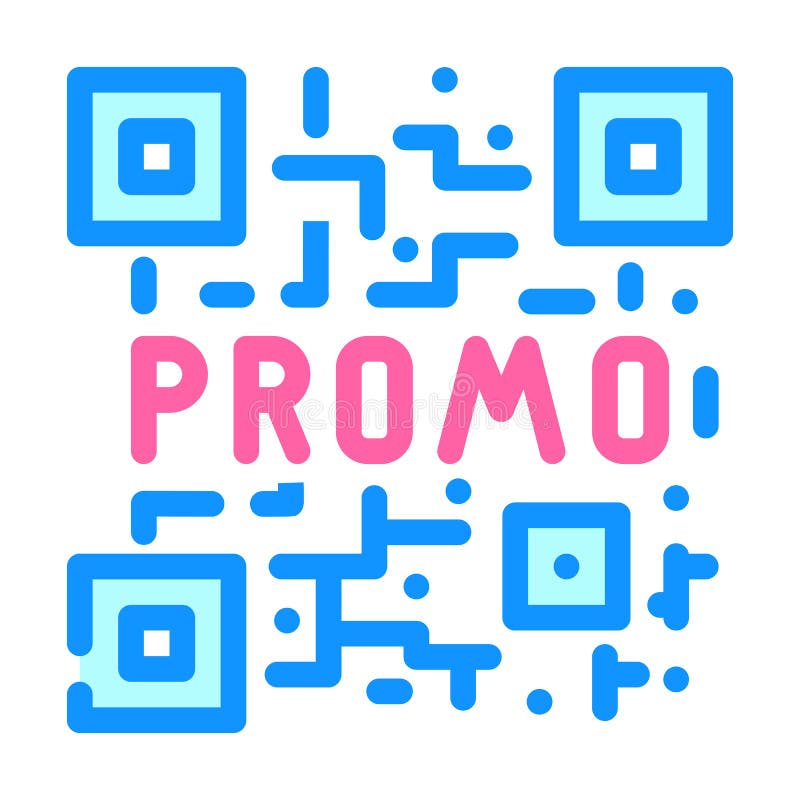 Qr Code Color Icon Vector Illustration Stock Illustration ...
