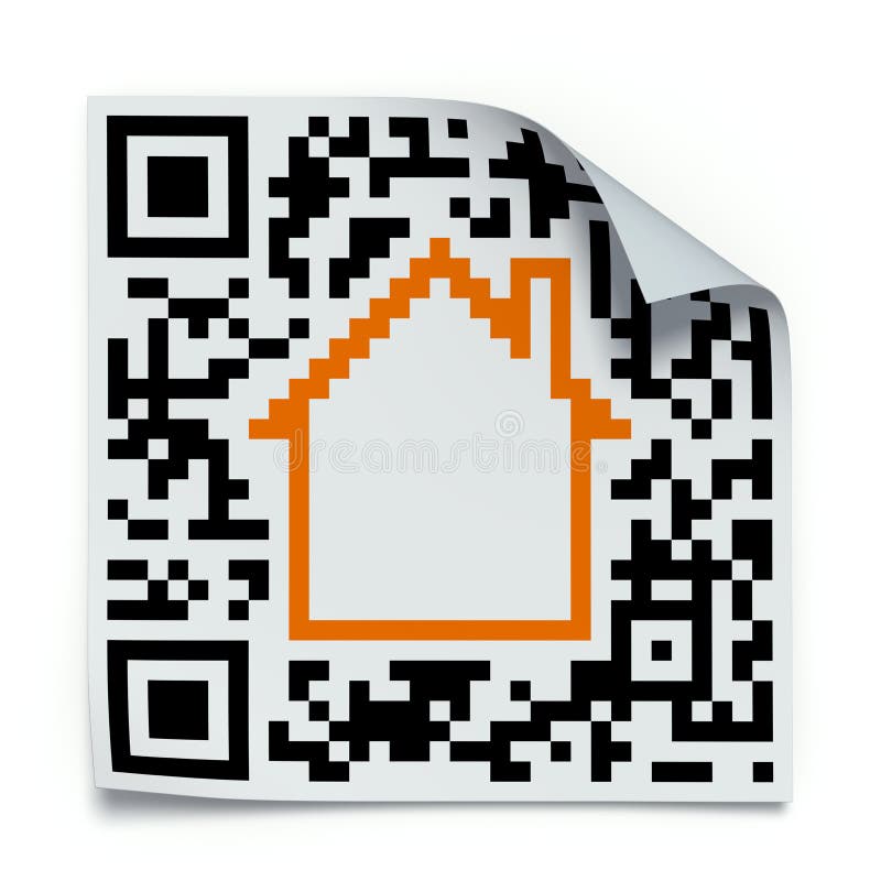 Sticker with House for Sale Data in Qr Code Stock Vector - Illustration ...