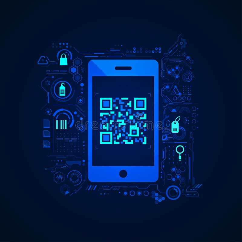 QR code stock vector. Illustration of design, infographic - 128740122