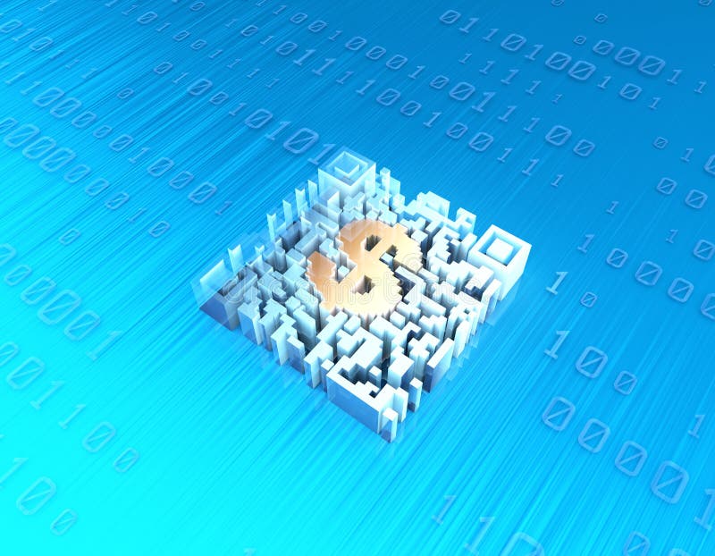 QR Code Data Transmission and US Dollar Currency, Financial ...