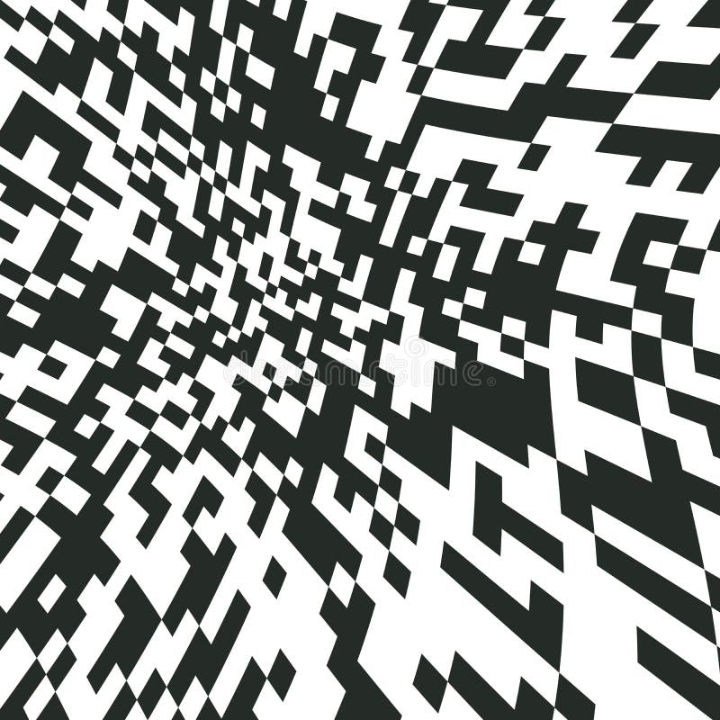 QR Code Digital Abstract Black and White Pixel Noise Background Stock ...
