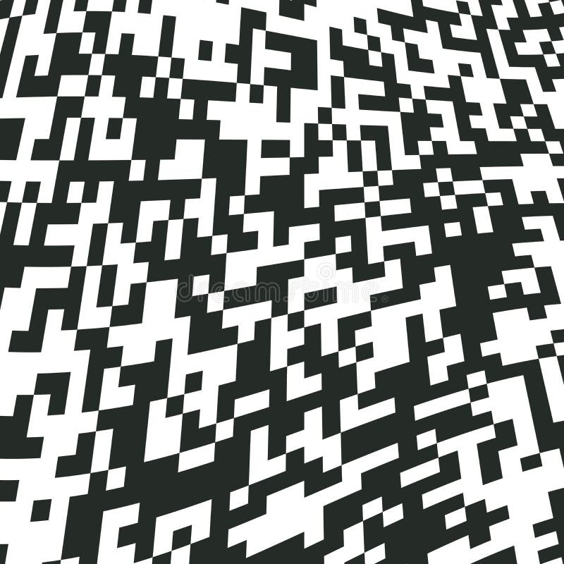 QR Code Digital Abstract Black and White Pixel Noise Background Stock ...