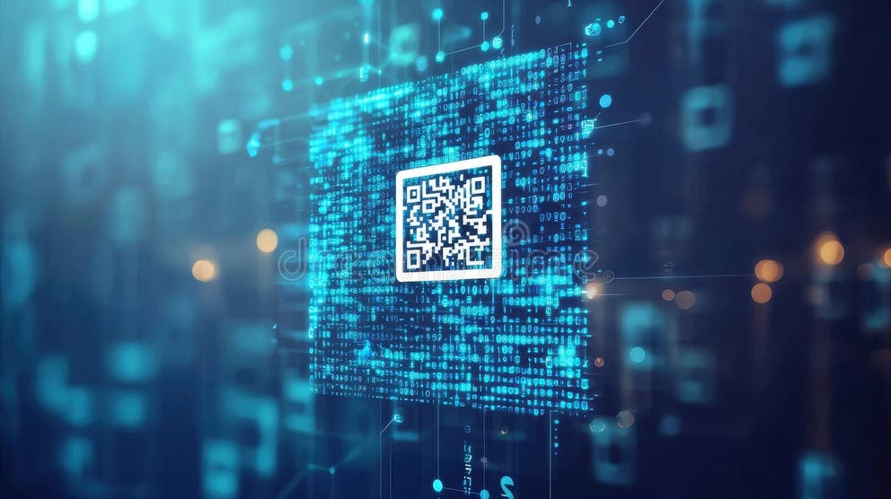 Qr Code Displayed on a Computer Screen Indicating Business Concepts and ...