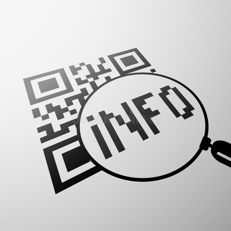 Qr Code Emblem. Stock Illustration. Stock Vector - Illustration of ...