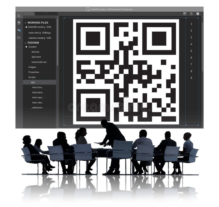 QR Code Encryption Interface Coding Concept Stock Photo - Image of ...