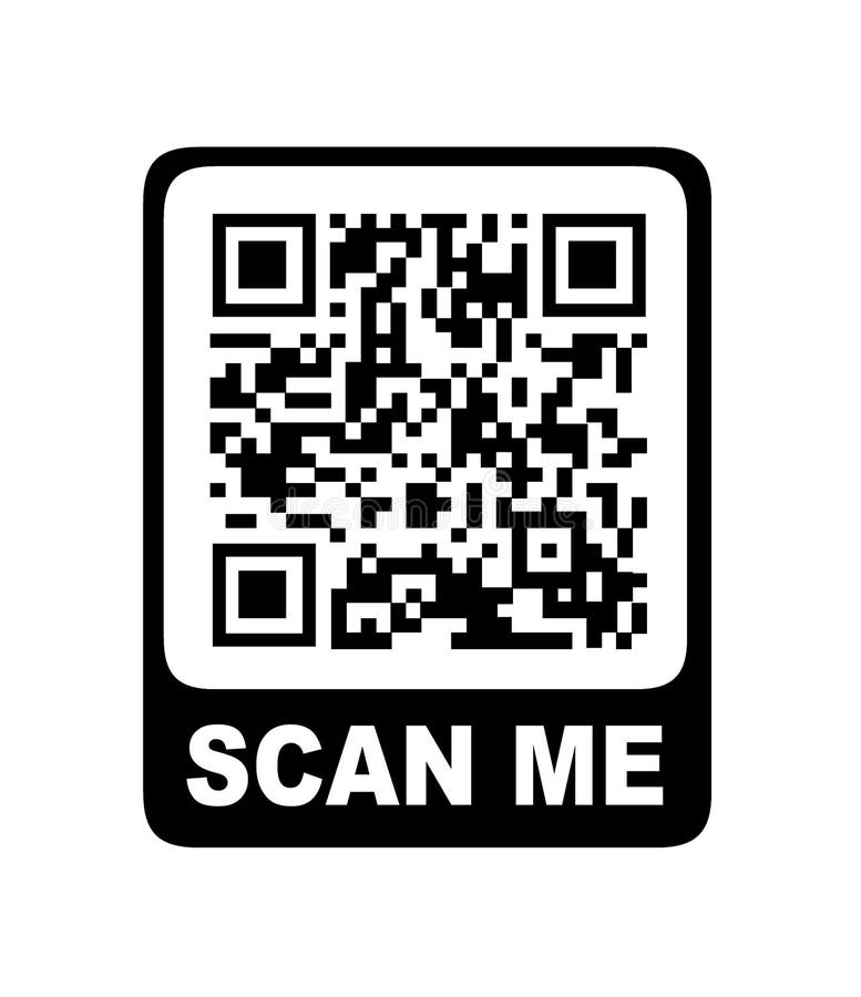 QR code example in black stock illustration. Illustration of data ...