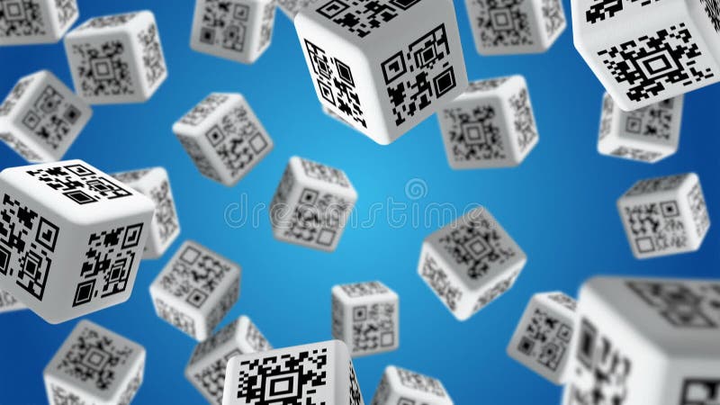 QR Code stock video. Video of code, sale, cubes, concept - 128852943