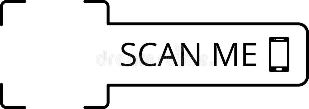 QR Code Frame for Scanning. Scan Me Phone Tag Stock Vector ...