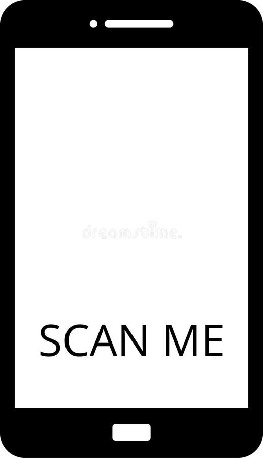 QR Code Frame for Scanning. Scan Me Phone Tag Stock Illustration ...