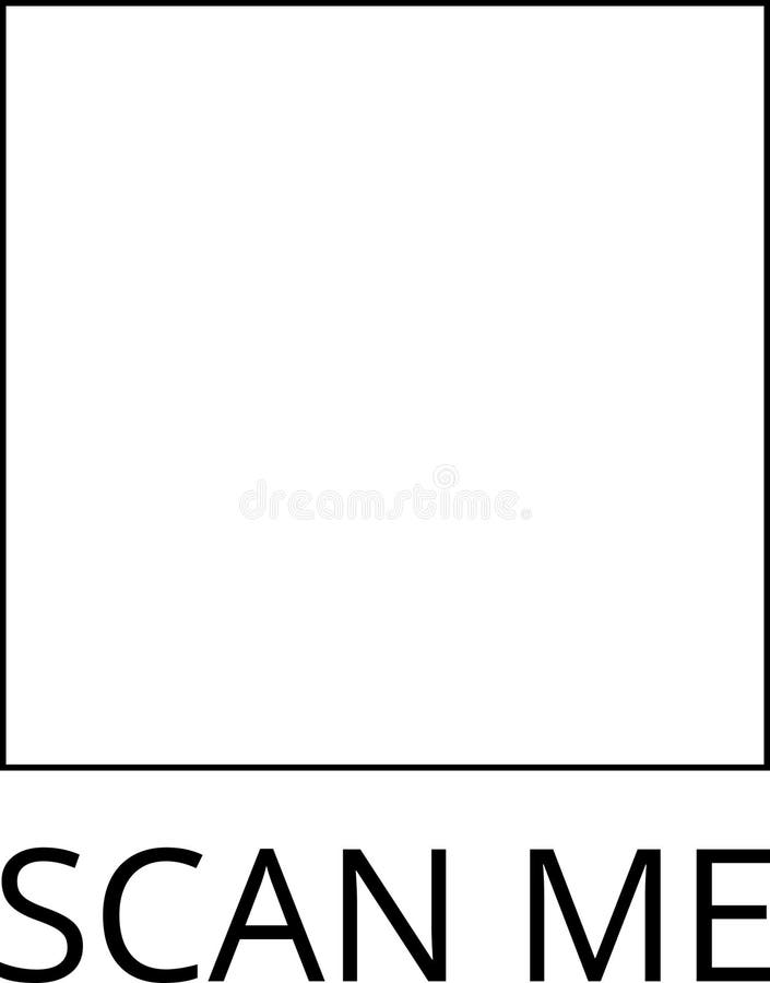 Qr Code Frame Black Color. Scan Me Tag Stock Vector - Illustration of ...