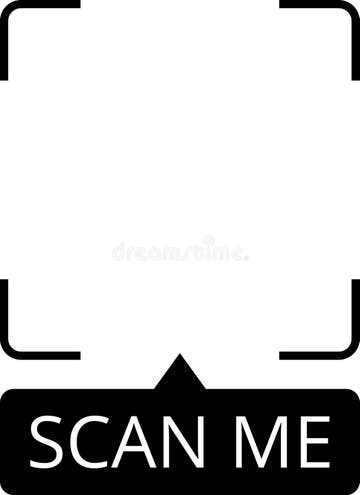 QR Code Frame for Scanning. Scan Me Phone Tag Stock Illustration ...