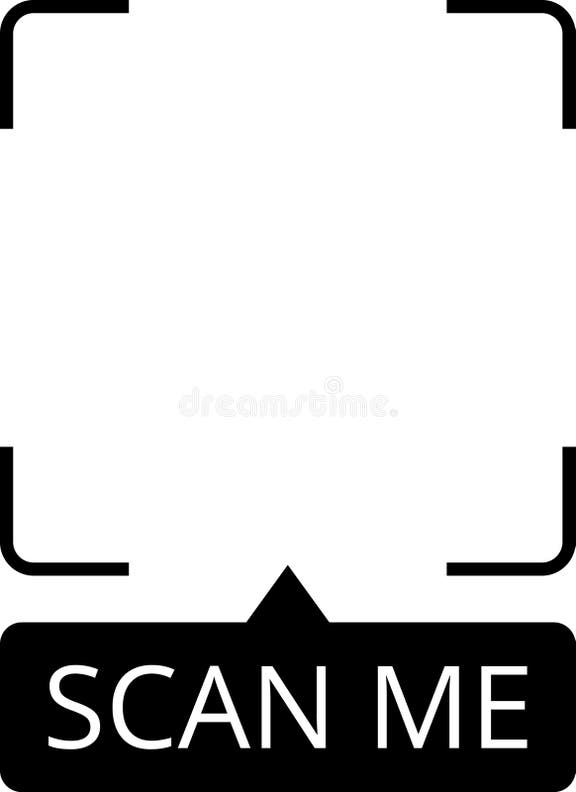 QR Code Frame for Scanning. Scan Me Phone Tag Stock Illustration ...