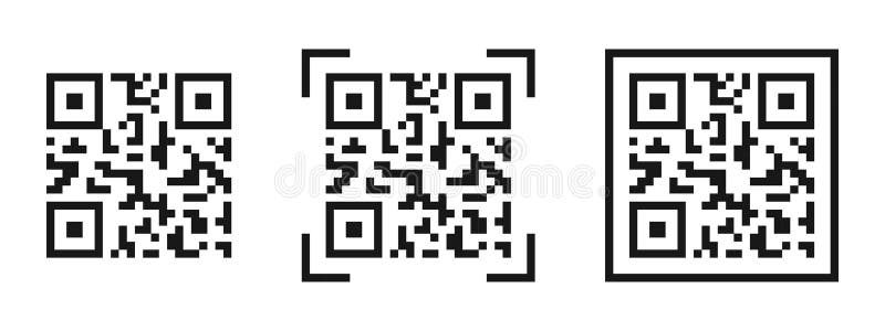 QR Code. Qr Code Frame Vector Set. Code for Scanning from a Smartphone ...