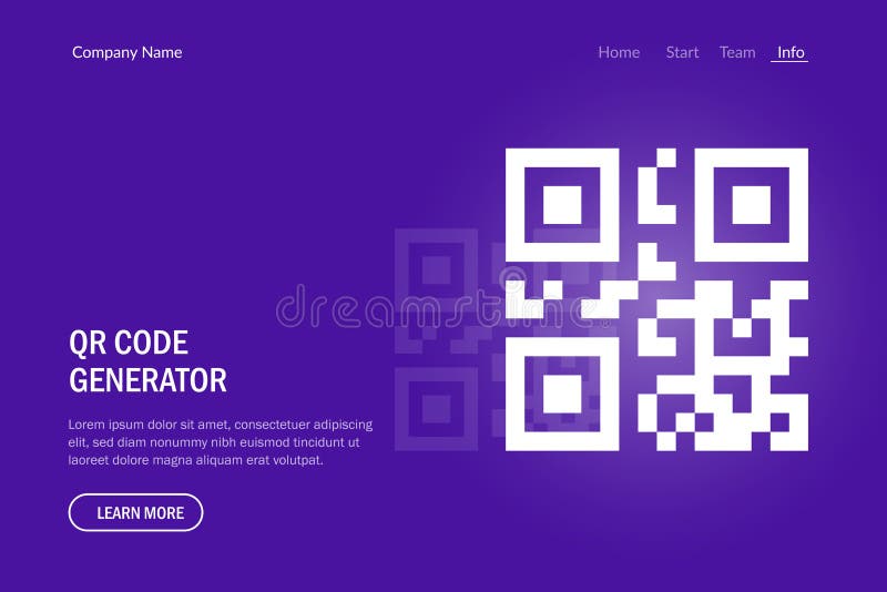 Qr Code Generate Web Template Sample for Smartphone Scanning. Web Site ...