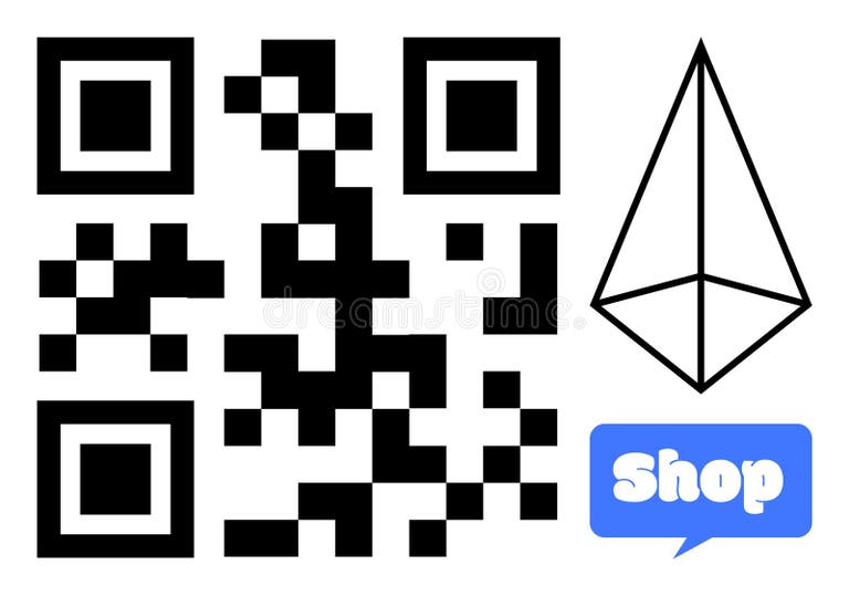 Qr Code Shape Stock Illustrations – 1,087 Qr Code Shape Stock ...