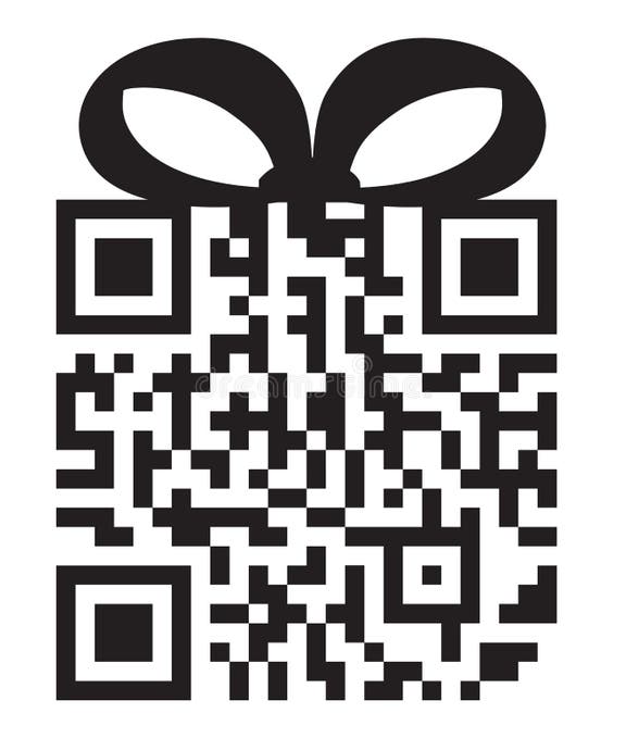 QR Code Gift Box Digital Data for Shopping Vector Illustration Isolated ...
