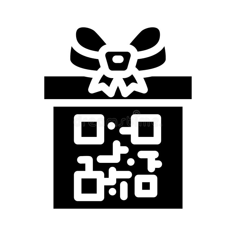 Qr Code Gift Line Icon Vector Illustration Stock Vector - Illustration ...