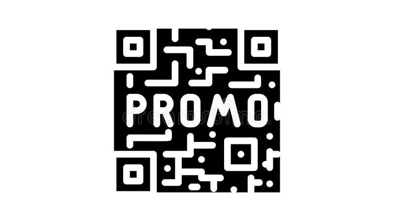 Qr Code Glyph Icon Animation Stock Video - Video of purchase ...