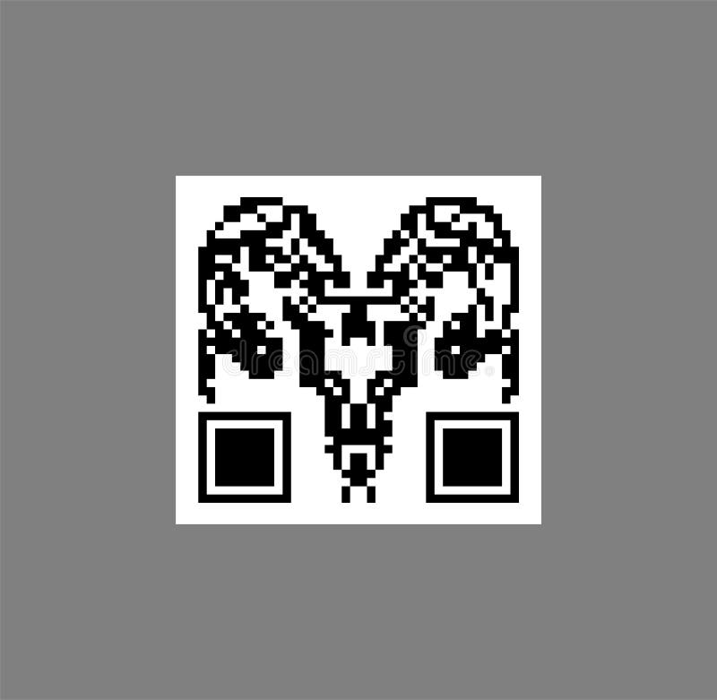 QR Code Goat Skull Isolated. Symbol Vector Illustration Stock Vector ...