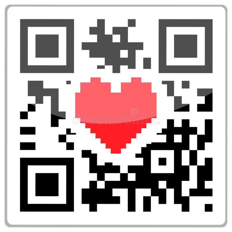 Qr Code Heart Stock Illustrations – 598 Qr Code Heart Stock ...
