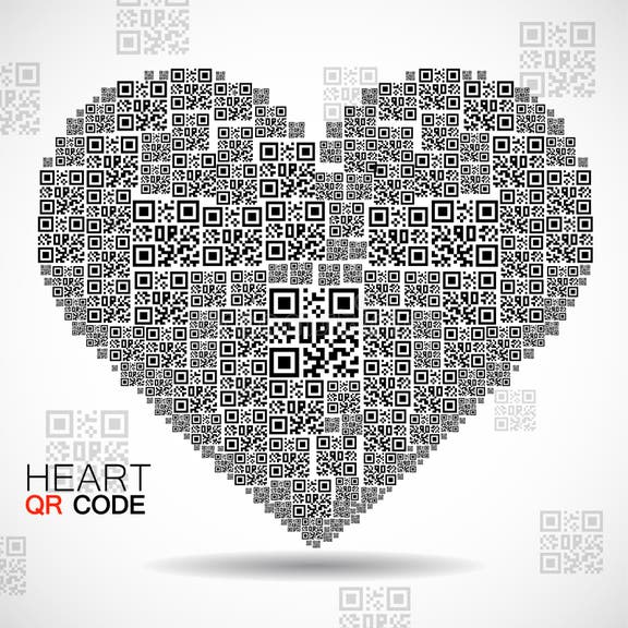 Qr Code Heart Stock Illustrations – 386 Qr Code Heart Stock ...