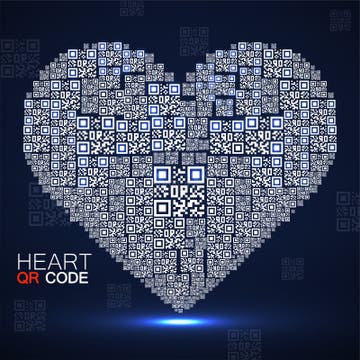 Qr Code Heart Stock Illustrations – 529 Qr Code Heart Stock ...