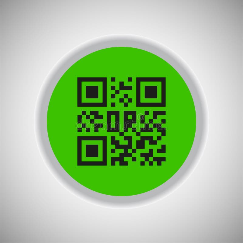 Qr Code Icon. Black Scan Code Logo, Barcode Identification Stock Vector ...