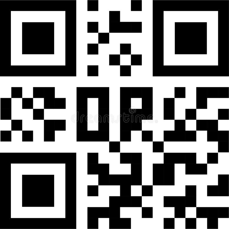 Qr Code Icon. Black Scan Code Logo, Barcode Identification Stock Vector ...