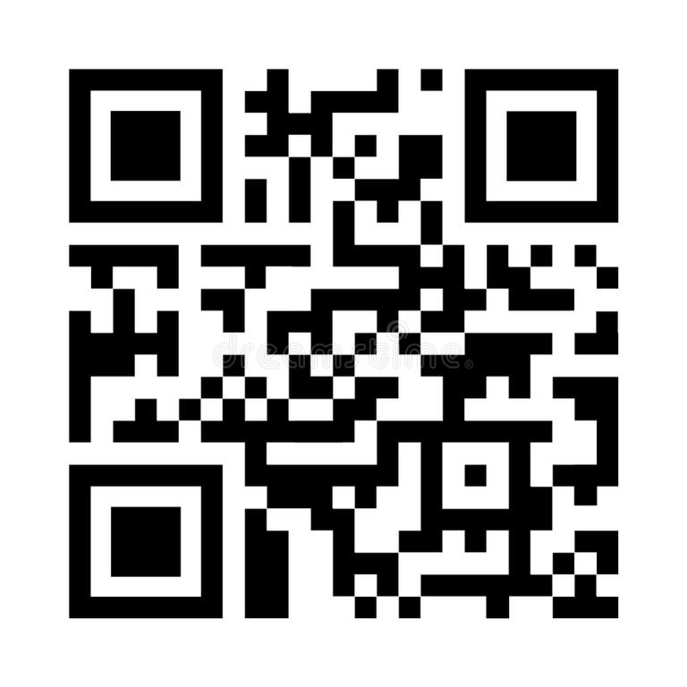 QR Code Icon, Black and White Square Symbol for Digital Payment and ...