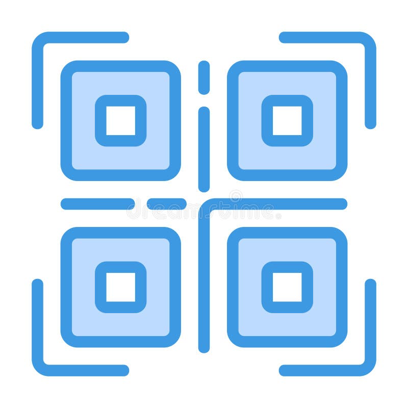 Qr Code Icon in Blue Style for Any Projects Stock Vector - Illustration ...