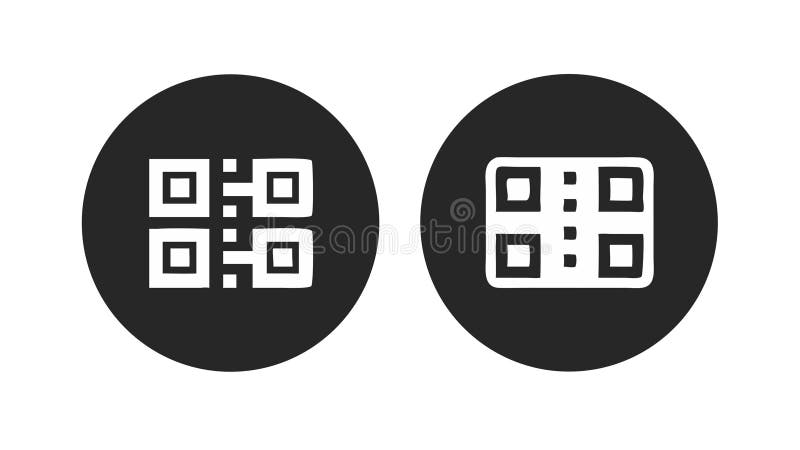 QR Code Icon. Flat Vector Digital Code Graphic Element Symbol. Vector ...