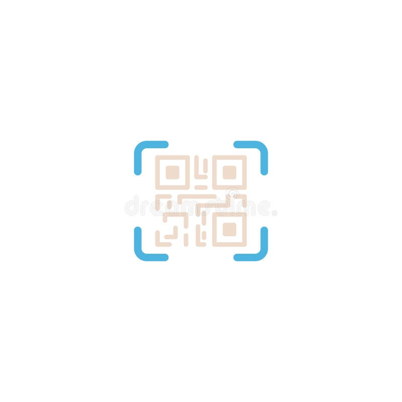 QR Code Icon Flat Vector Logo Design Trendy Stock Illustration ...