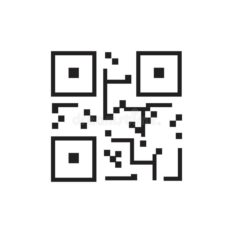 QR Code Icon - Identification Elements Illustrations, Vector Sign ...