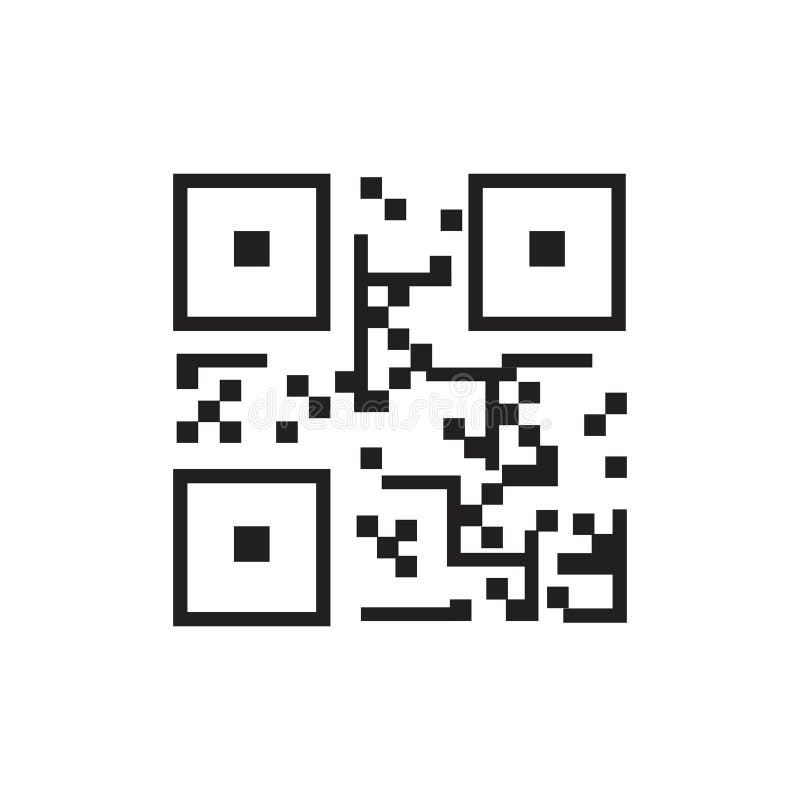 QR Code Icon - Identification Elements Illustrations, Vector Sign ...