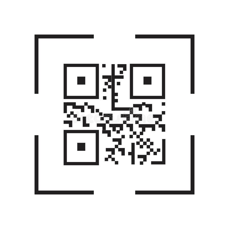 QR Code Icon - Identification Elements Illustrations, Vector Sign ...