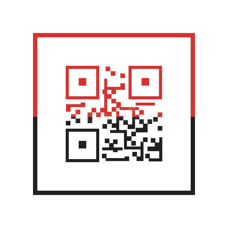 QR Code Icon - Identification Elements Illustrations, Vector Sign ...