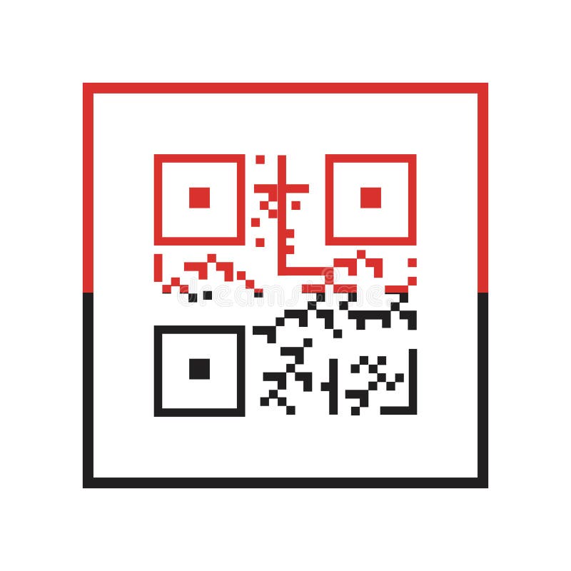 QR Code Icon - Identification Elements Illustrations, Vector Sign ...