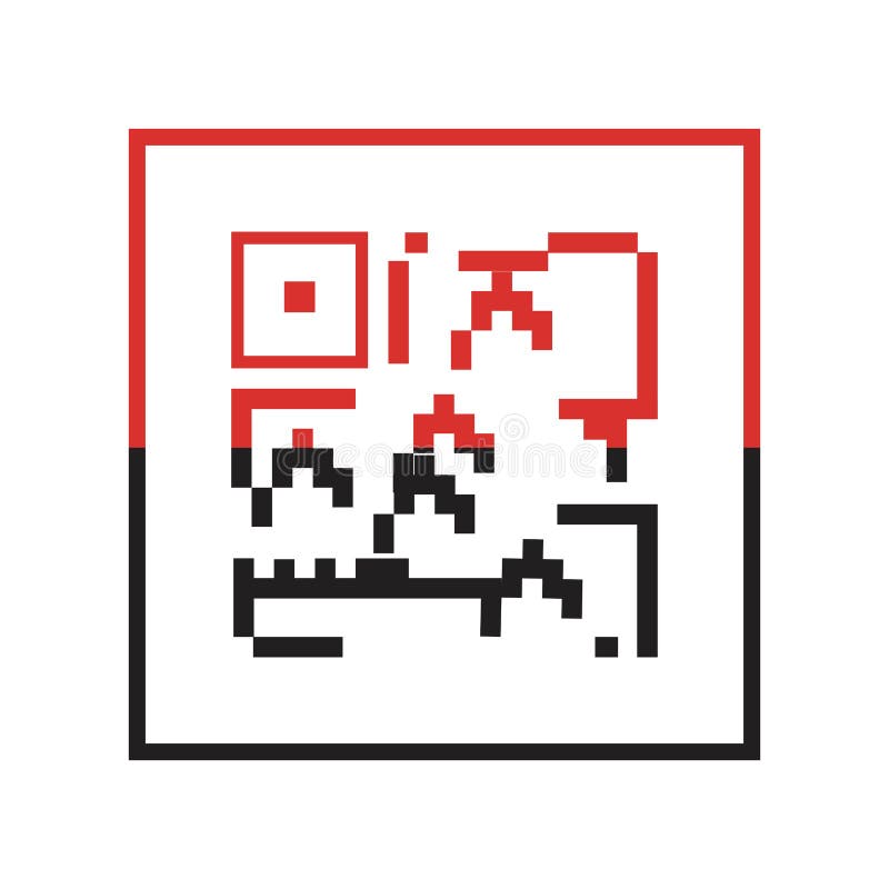 QR Code Icon - Identification Elements Illustrations, Vector Sign ...