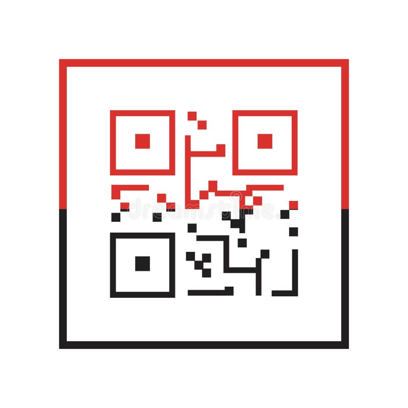 QR Code Icon - Identification Elements Illustrations, Vector Sign ...