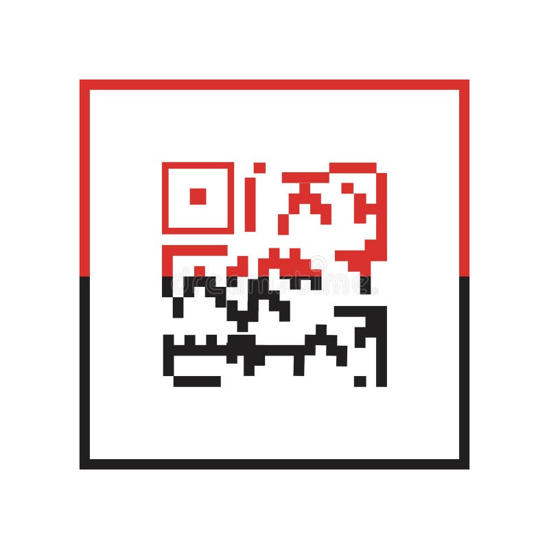 QR Code Icon - Identification Elements Illustrations, Vector Sign ...