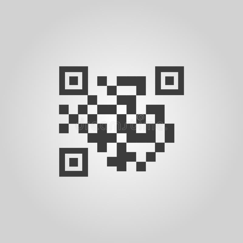 The QR Code Icon. Link and URL Symbol Stock Illustration - Illustration ...