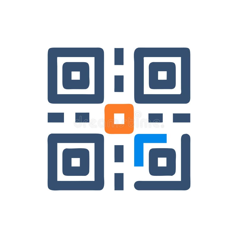 QR Code Icon for Mobile Technology Stock Vector - Illustration of ...