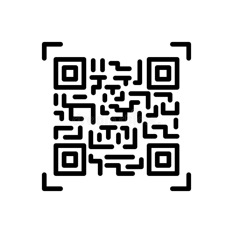 Black Line Icon for Qr Code, Scan and Technology Stock Vector ... Black Line Icon for Qr Code, Scan and Technology Stock Vector ...