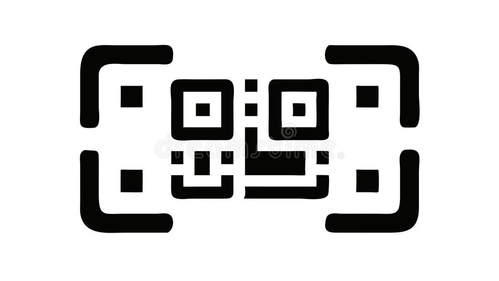 QR Code Icon for Scanning and Digital Link, Vector Design Generative AI ...