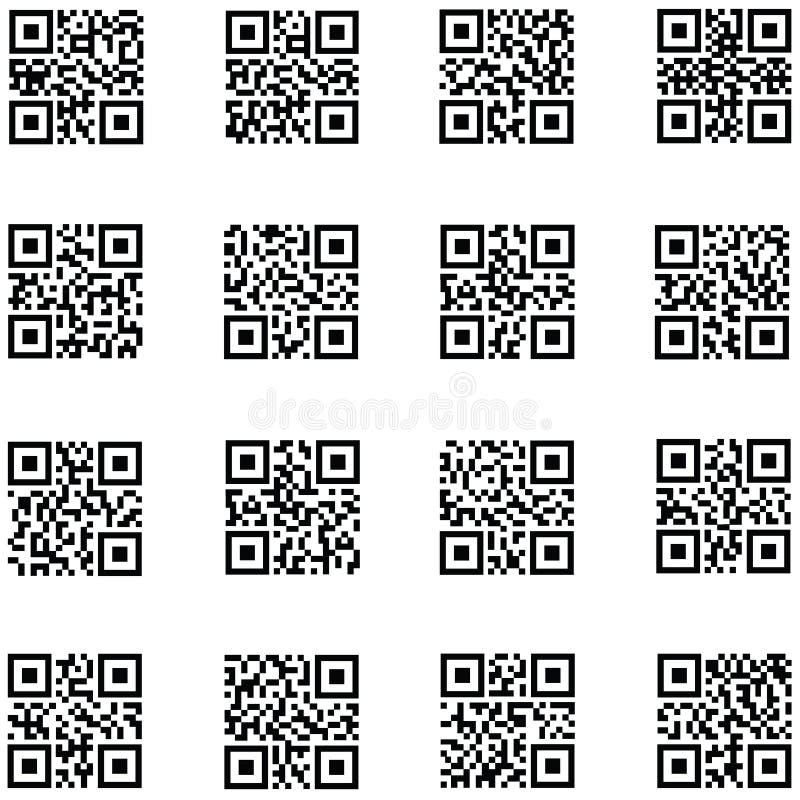 Qr code icon set stock vector. Illustration of coding - 120570358
