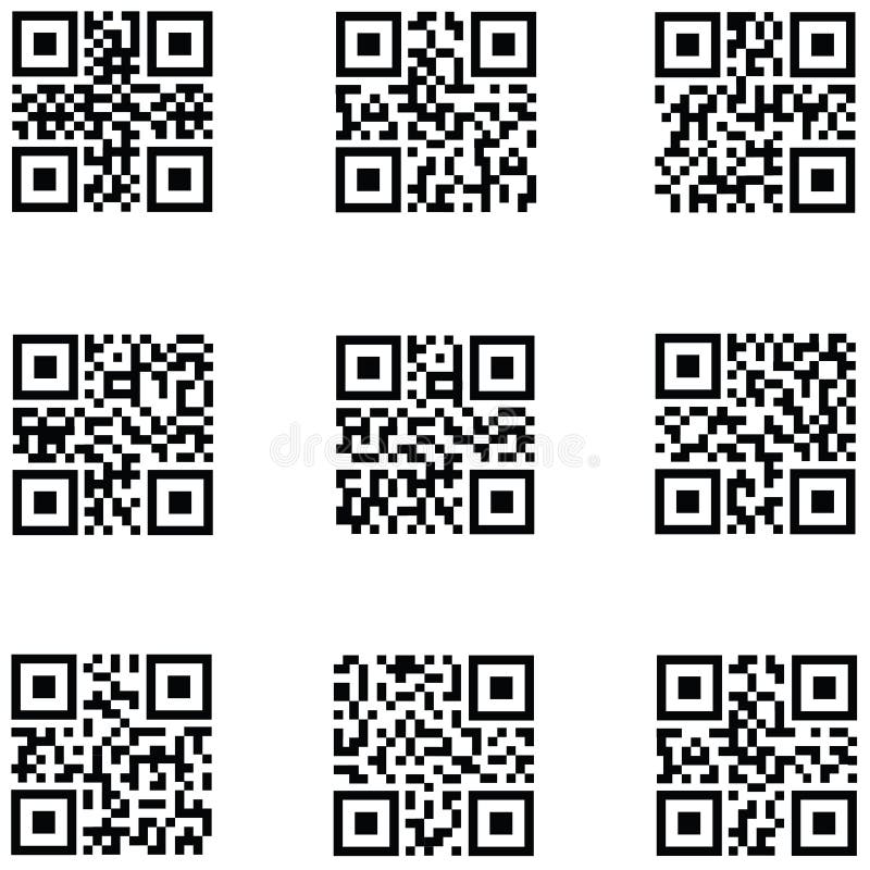 Qr code icon set stock vector. Illustration of white - 120570356