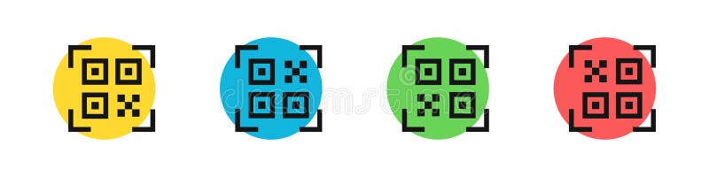 QR Code Icon Set. Scan Qr Code Icons Stock Illustration - Illustration ...